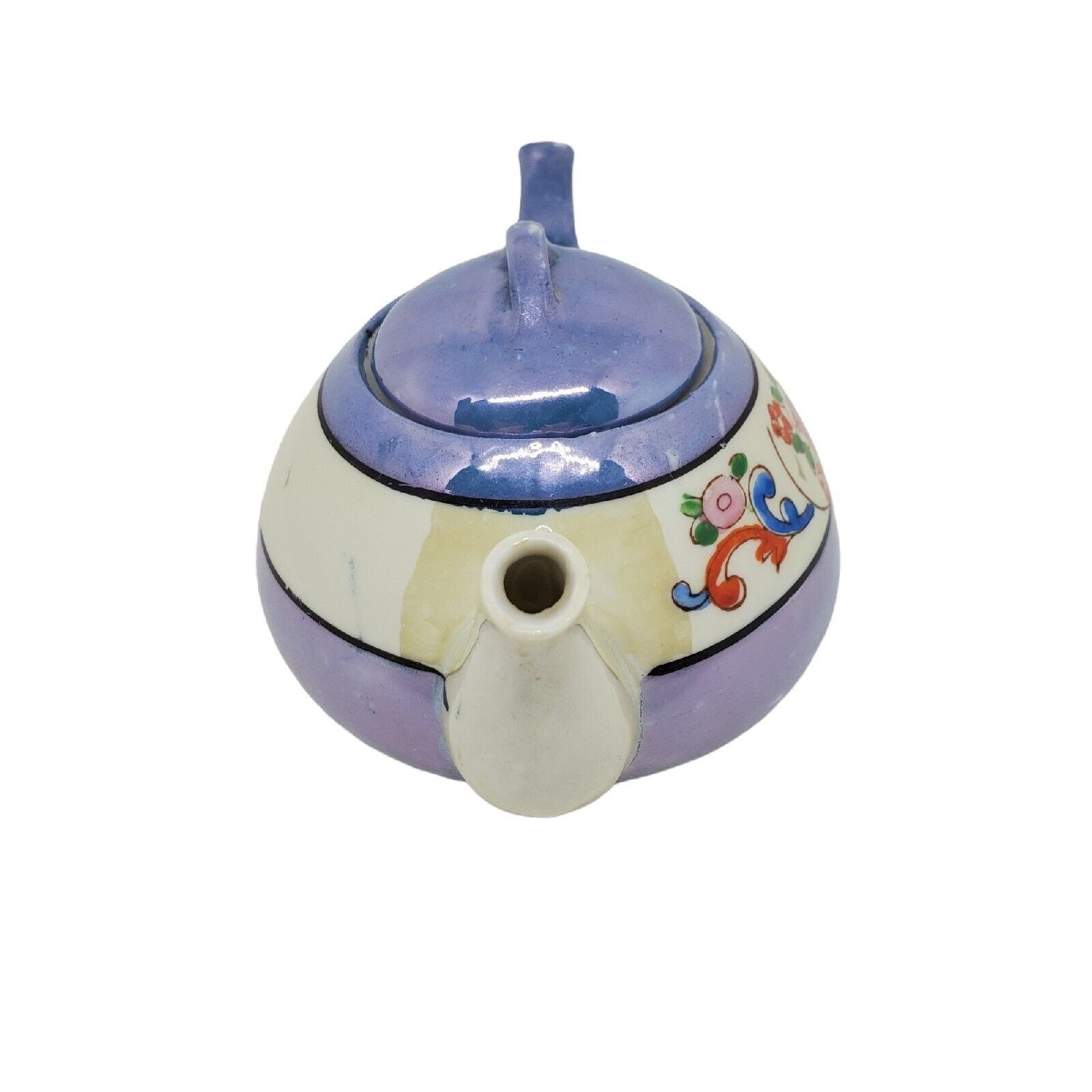 1950s Japanese Lusterware Tea 20 Pc Set Periwinkle Cherry Blossom Hand ...