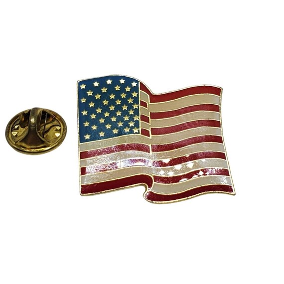 Vintage Klein Flag Pin Spirit of America Enamel Metal… - Gem