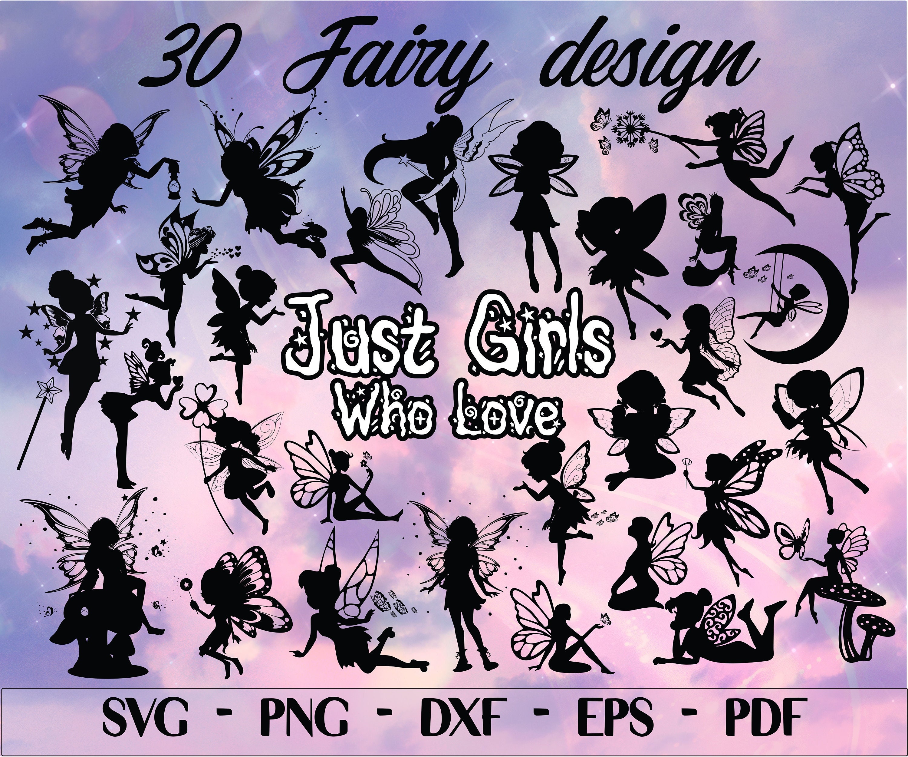 Fairy Design Svg fairy for cricut vector svg files for cricut Cartoon ...