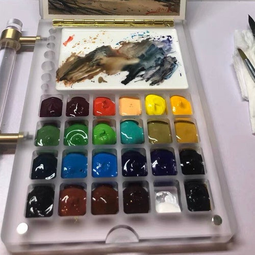 Wooden Travel Paint Box Easel Carry Case Watercolour Oil - Etsy