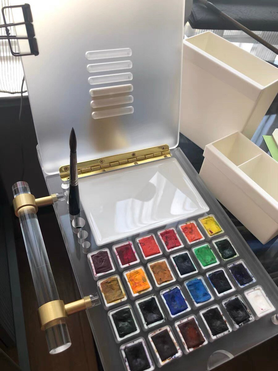 Compact Travel Paint Easel Box Carry Case Portable Watercolour - Etsy