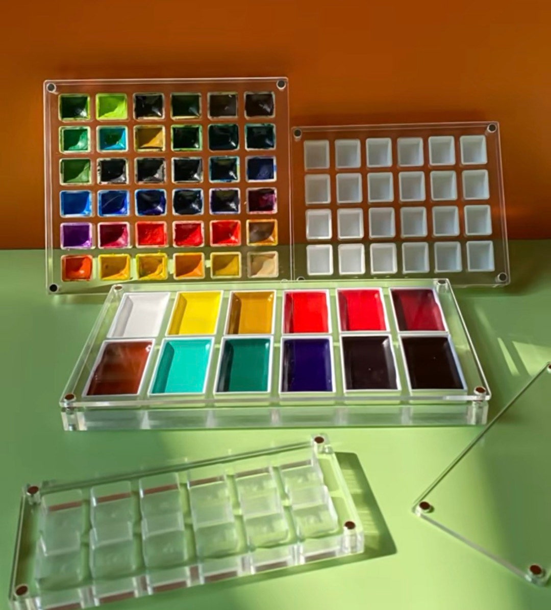 Acrylic Watercolor Palette - Etsy
