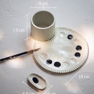Ceramic Palette Wash Pot Artist Gift Set - Etsy