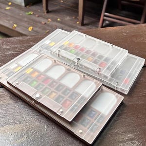 Acrylic | Walnut | Paint Case Painting Palette With Magnetic Lid ...
