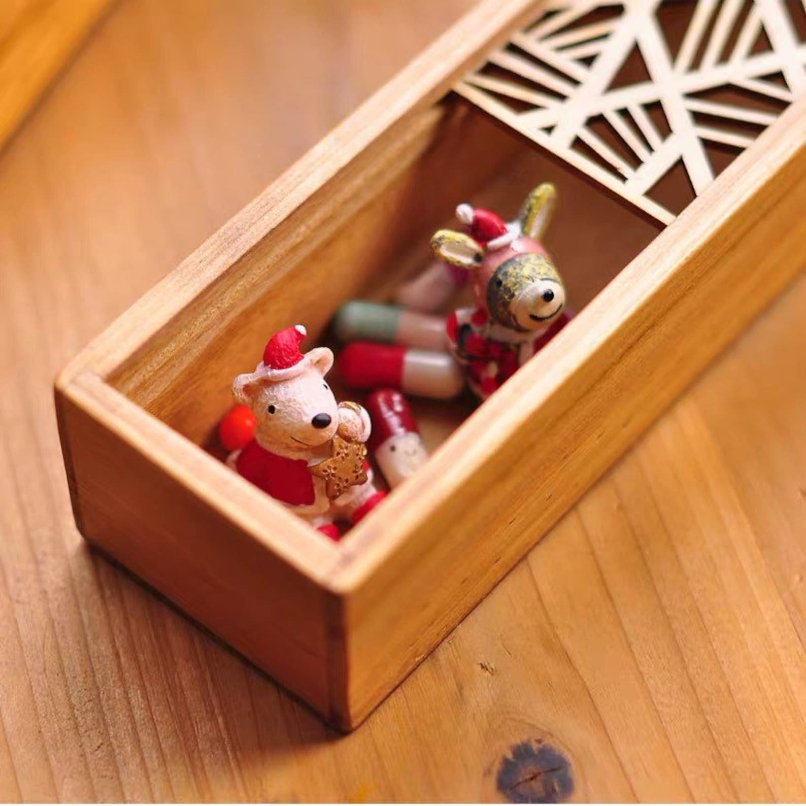 Wooden Pencil Box Delicate Engraved Slide Open Lid Storage Box - Etsy