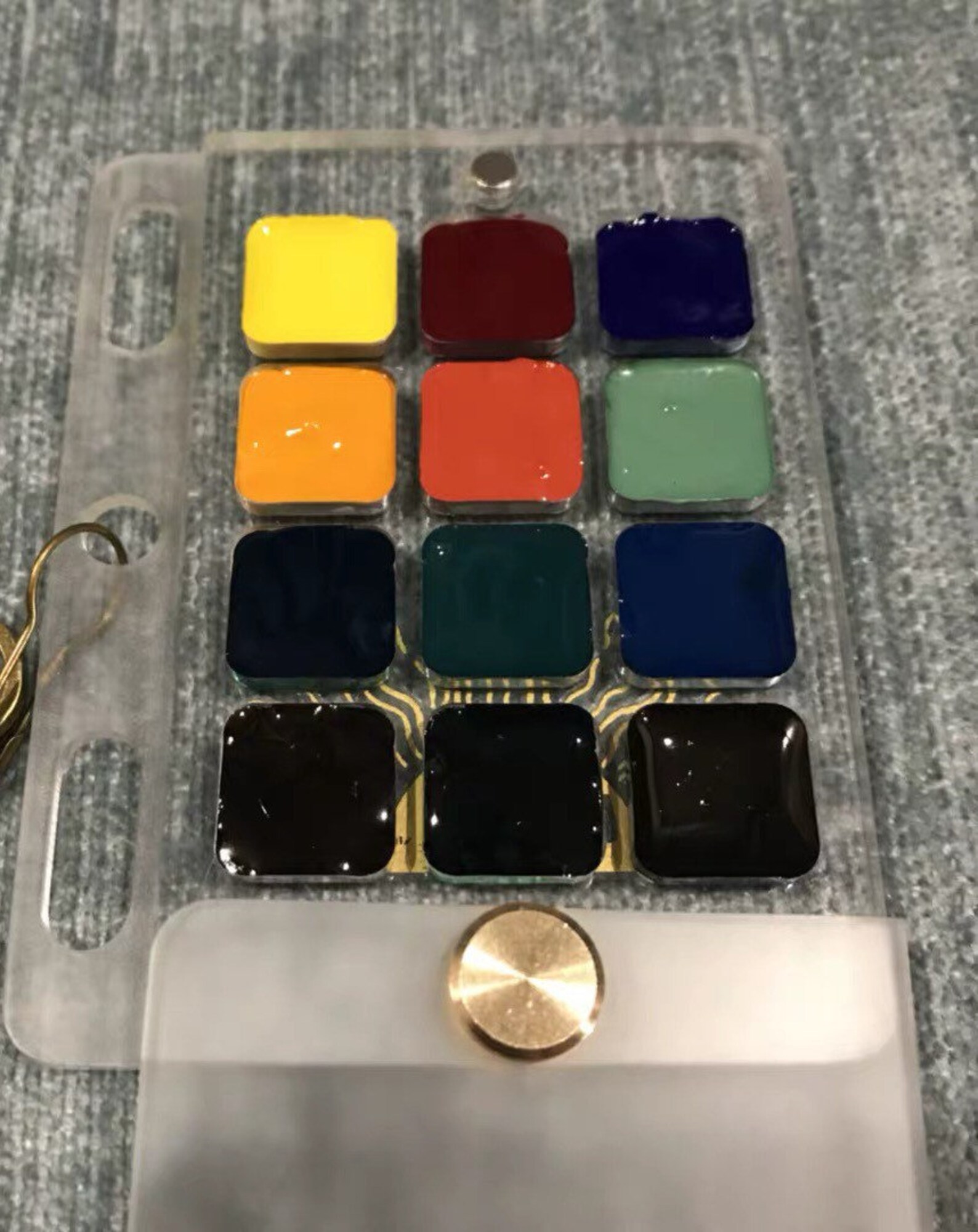 Mini Acrylic Paint Case Painting Palette With Magnetic Lid - Etsy
