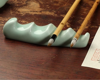 Ceramic Calligraphy Artist Painting Writing Brush Rest Holder | Etsy