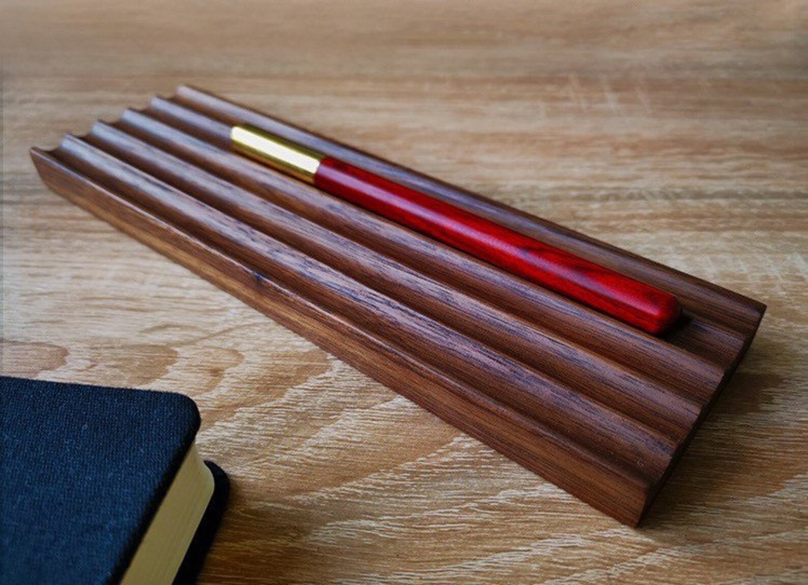 Wooden Brush Rest Pens Pencils Holder Black Walnut Beech | Etsy