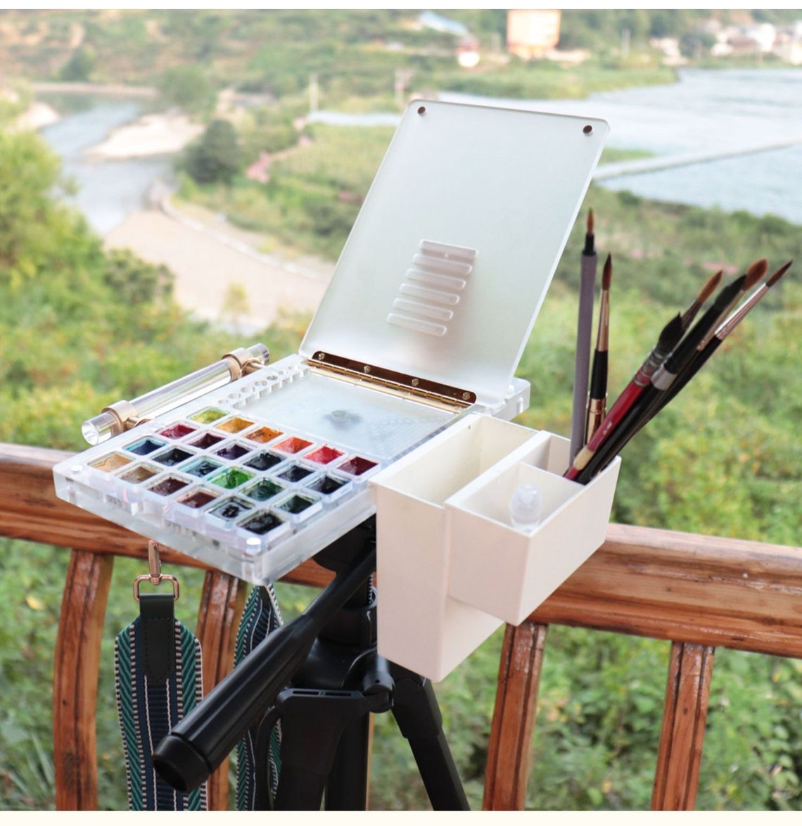 Compact Travel Paint Easel Box Carry Case Portable Watercolour - Etsy