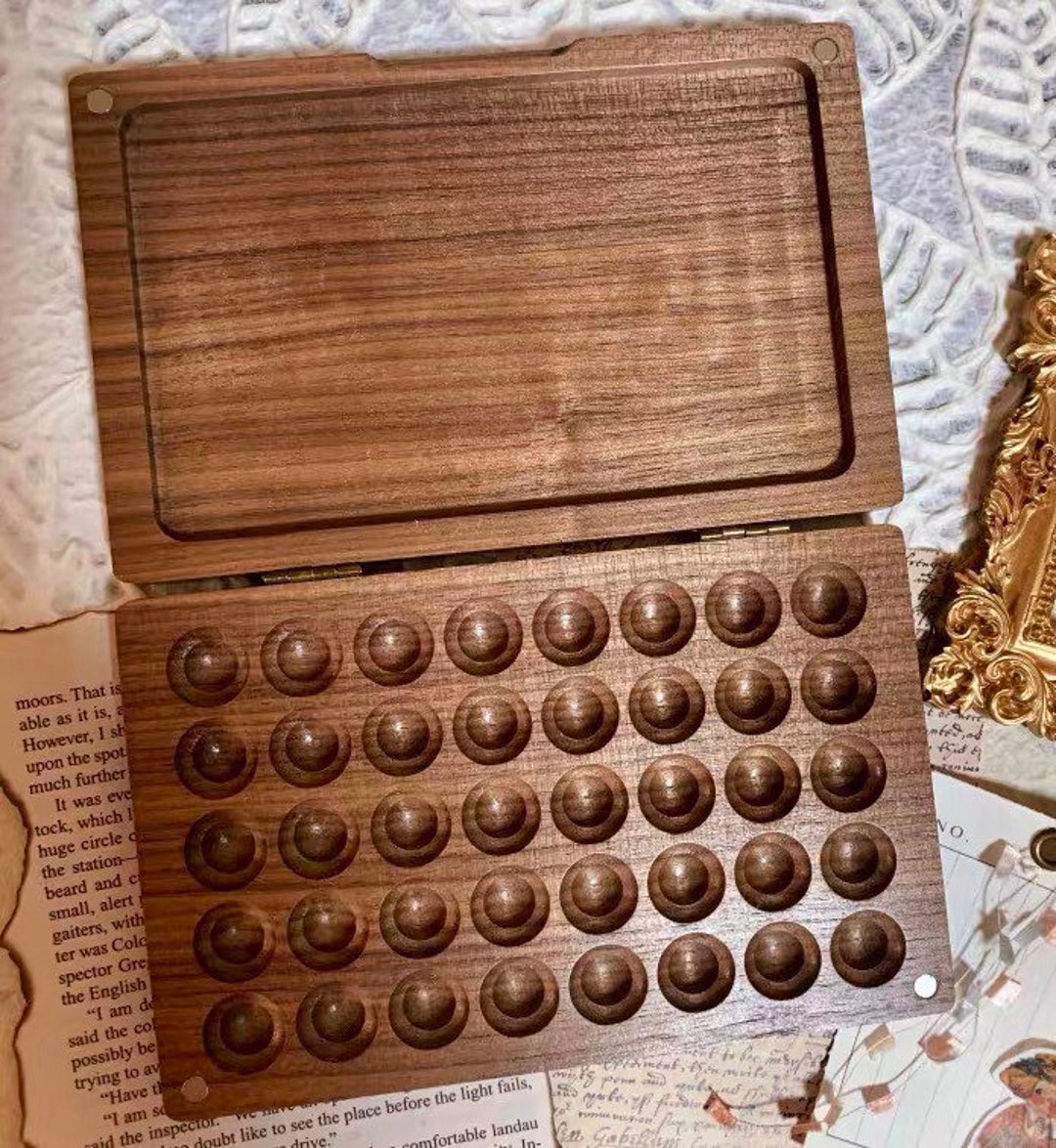 Walnut Watercolour Compact Travel Paint Box | Paint Case | Wooden ...