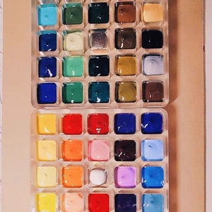 Acrylic Square Paint Case Stackable Painting Palette With Magnetic Lid ...