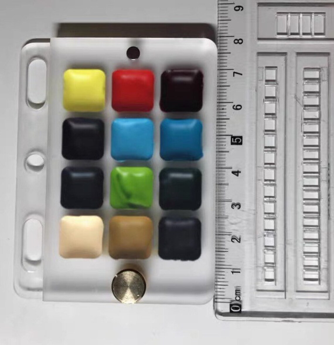 Mini Acrylic Paint Case Painting Palette With Magnetic Lid - Etsy