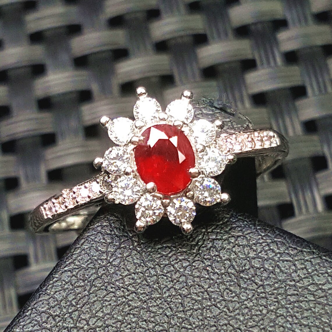 Gem Grade, High Quality Natural Red Ruby Ring S925 Sterling Silver ...