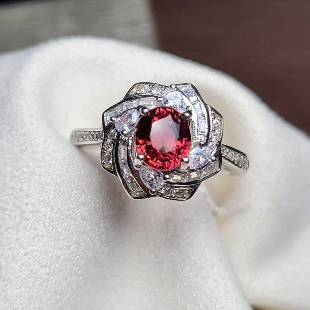 Edelstein Ring Hochwertiger Roter Turmalin Ring S925 Sterling - Etsy.de