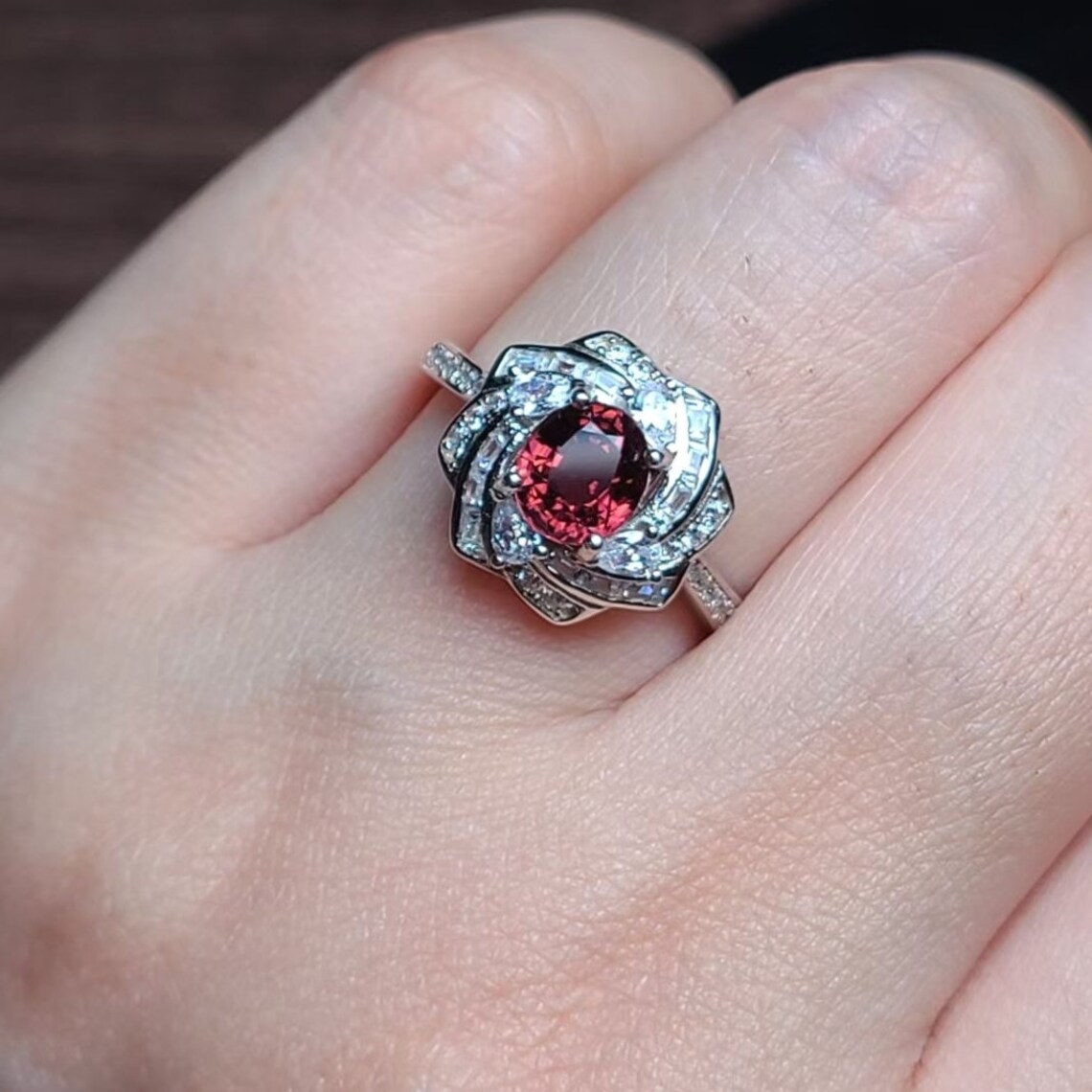 Edelstein Ring Hochwertiger Roter Turmalin Ring S925 Sterling - Etsy.de
