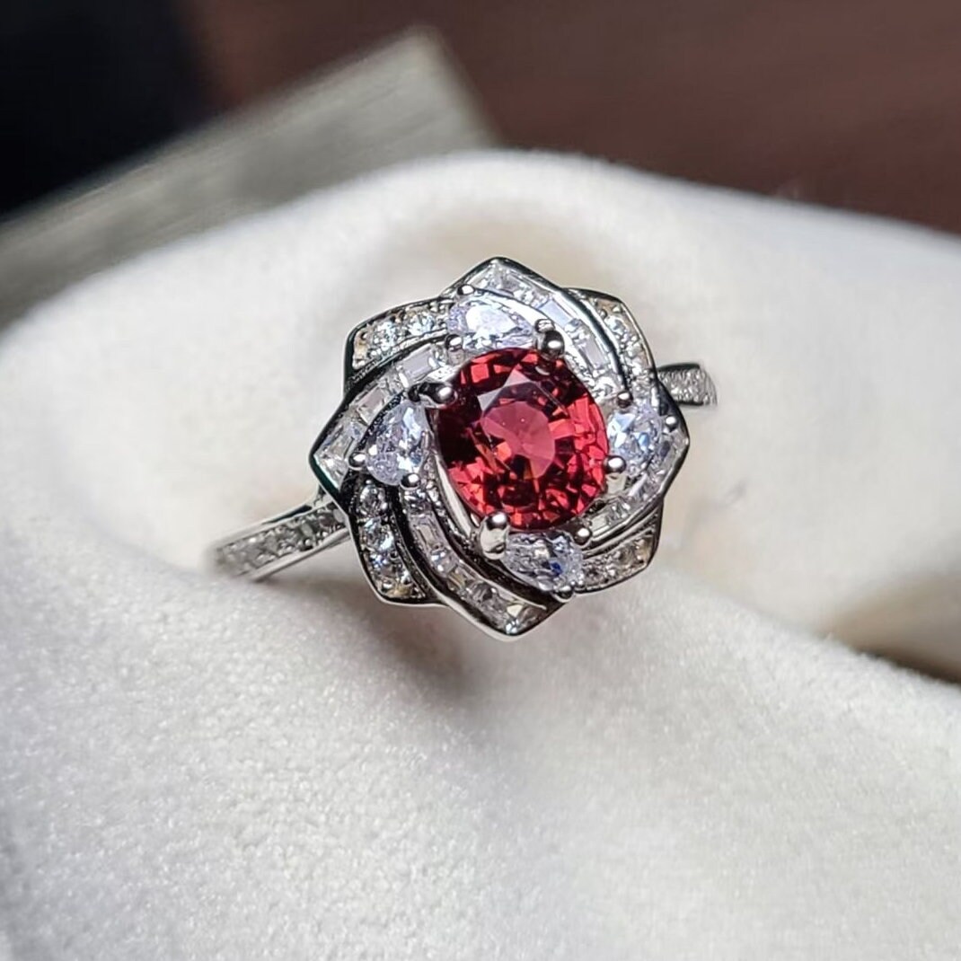 Edelstein Ring Hochwertiger Roter Turmalin Ring S925 Sterling - Etsy.de