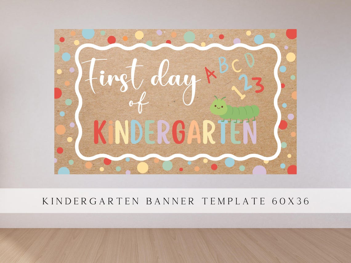 First Day of School Painted Banner Template, Welcome Back to School ...