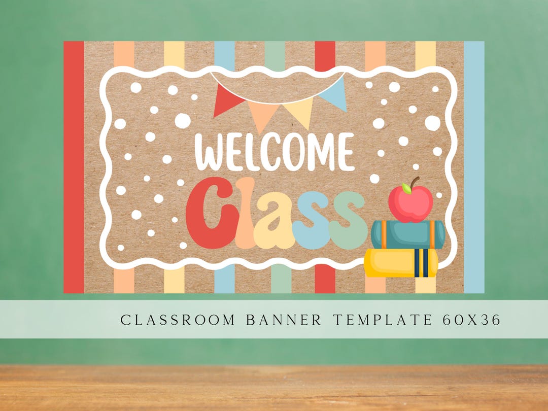 Welcome Class Painted Banner Template, Welcome Back to School Colorful ...