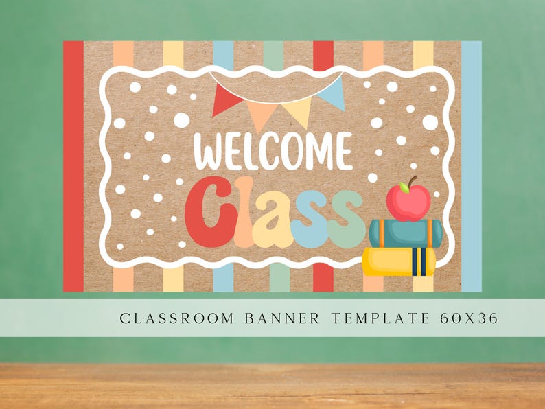 Welcome Class Painted Banner Template, Welcome Back to School Colorful ...