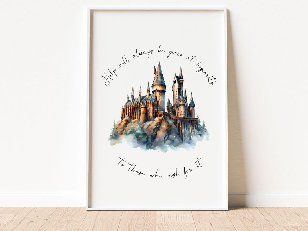 Help Will Always Be Given at Hogwarts Wizard Potter Inspired Movie Book ...