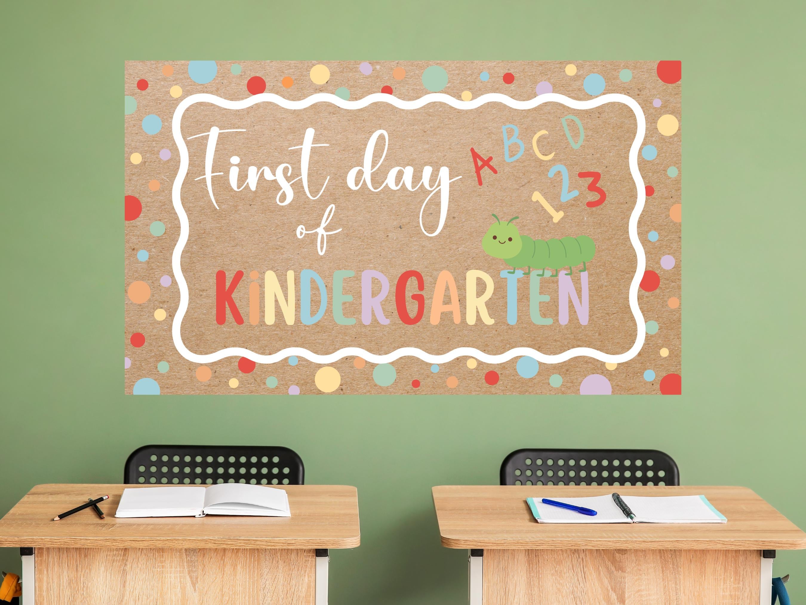 First Day of School Painted Banner Template, Welcome Back to School ...