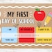 Mini Banner DIY Painted First Day of School Template, Back to School ...