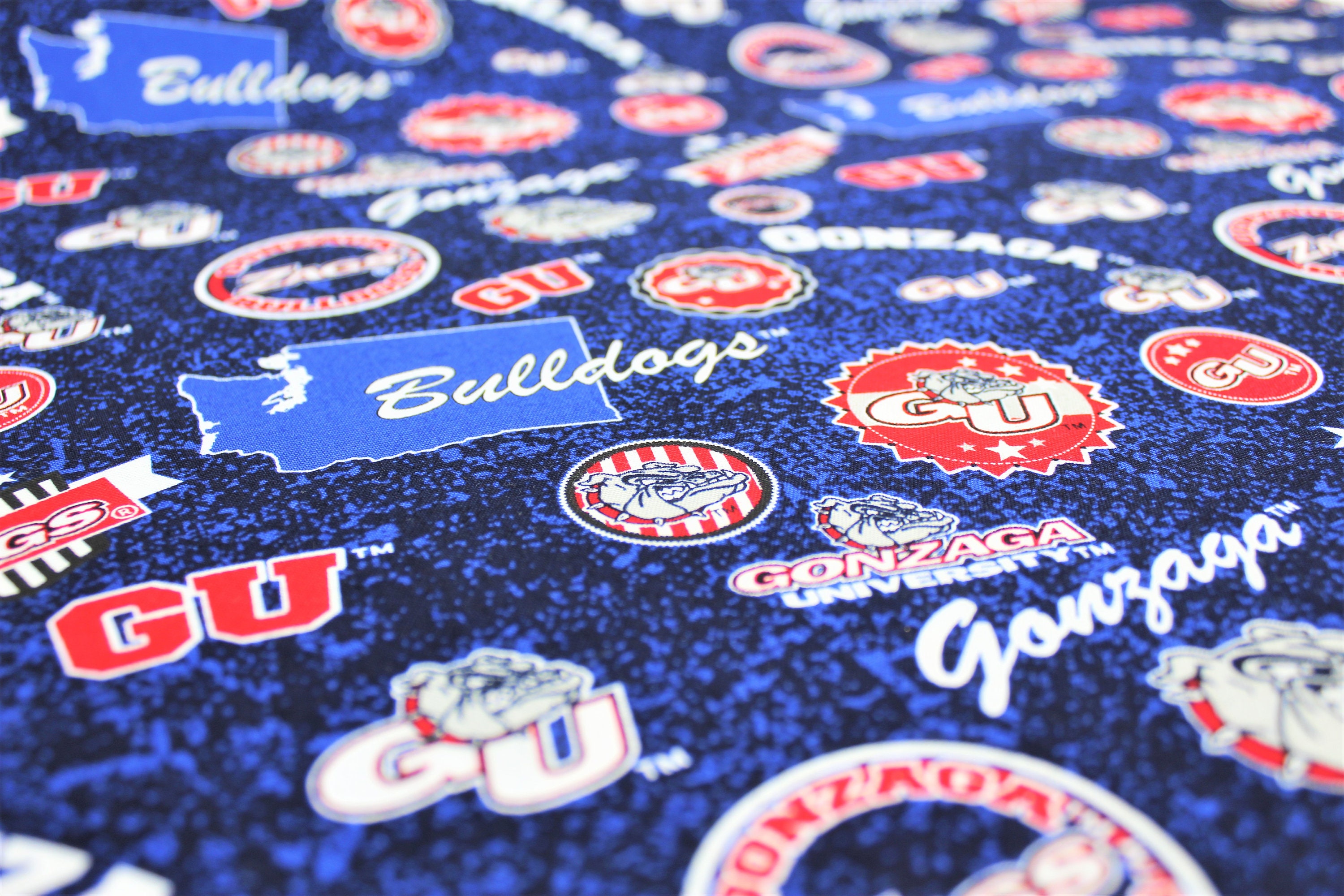 Gonzaga University Fat Quarter - 18" X 21" 100% Cotton NCAA Fabric ...