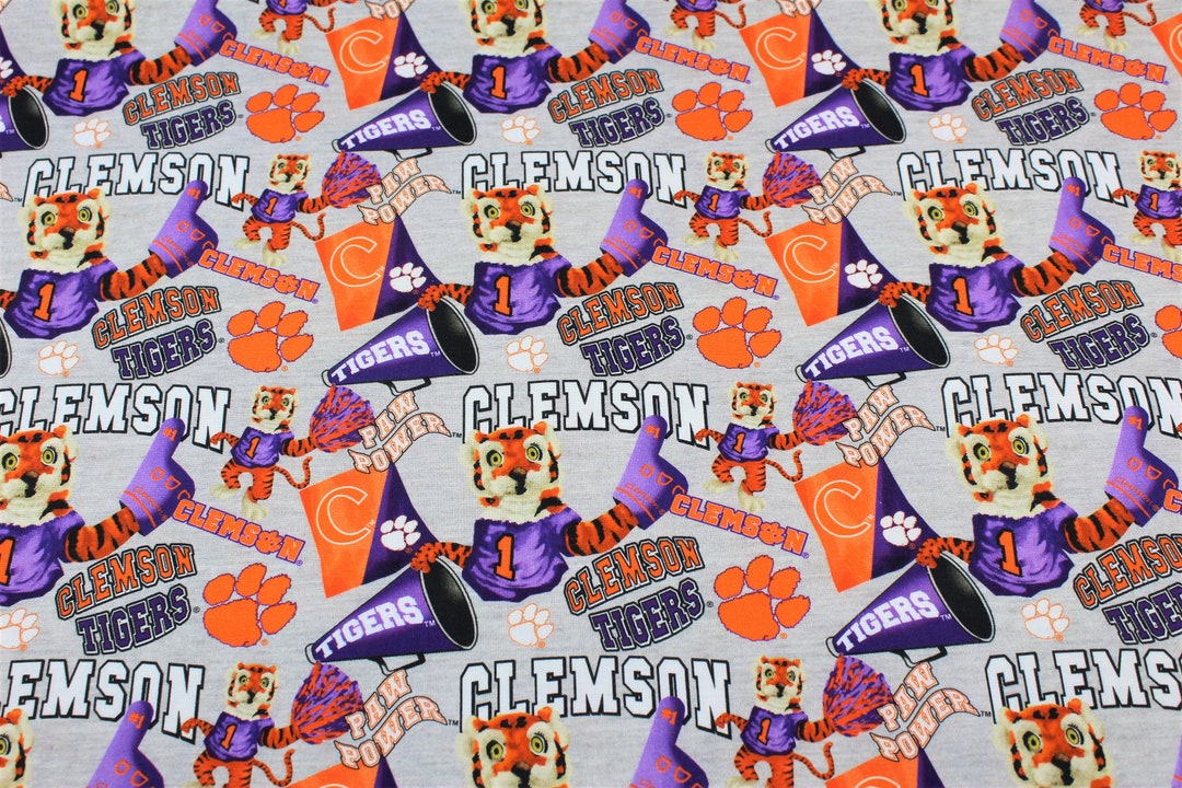Clemson University Fat Quarter - 18" X 21" 100% Cotton College Fabric ...
