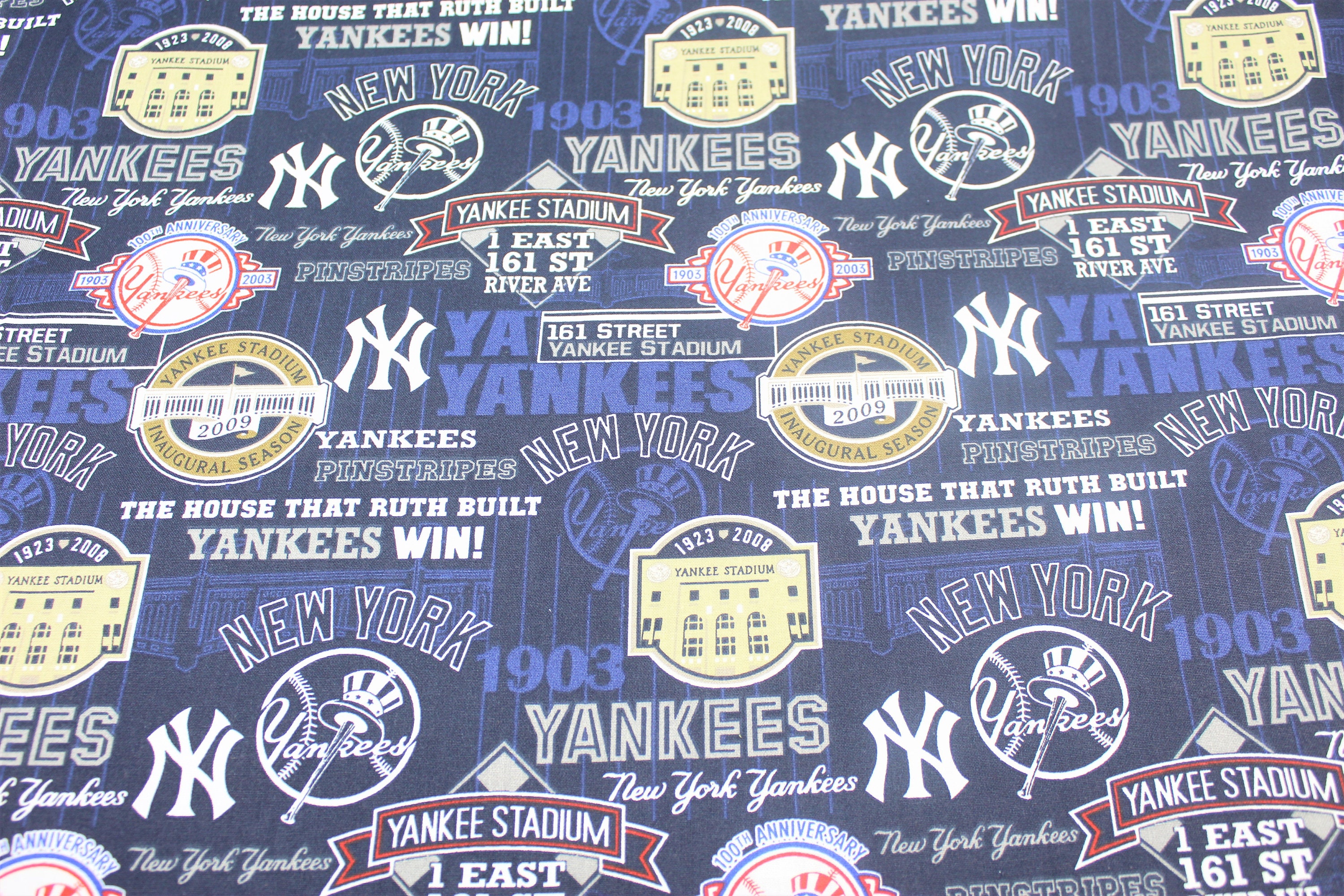 New York Yankees Fat Quarter 18 x 21 100 Cotton MLB Fabric Craft Fabric Face Mask Fabric Quilting Sewing Ready to Ship