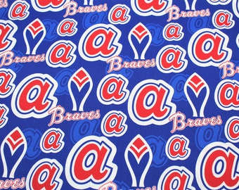 Atlanta Braves Fabric - Etsy