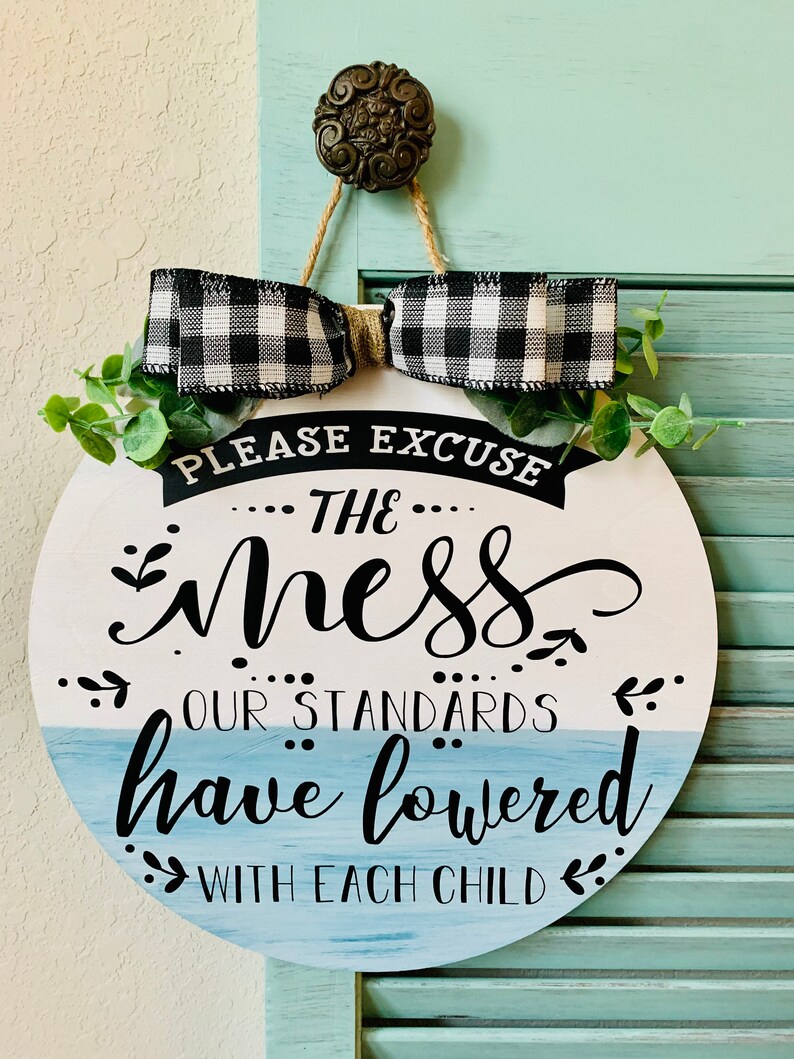 Round Welcome Signs Front Door Sign Housewarming Gift | Etsy