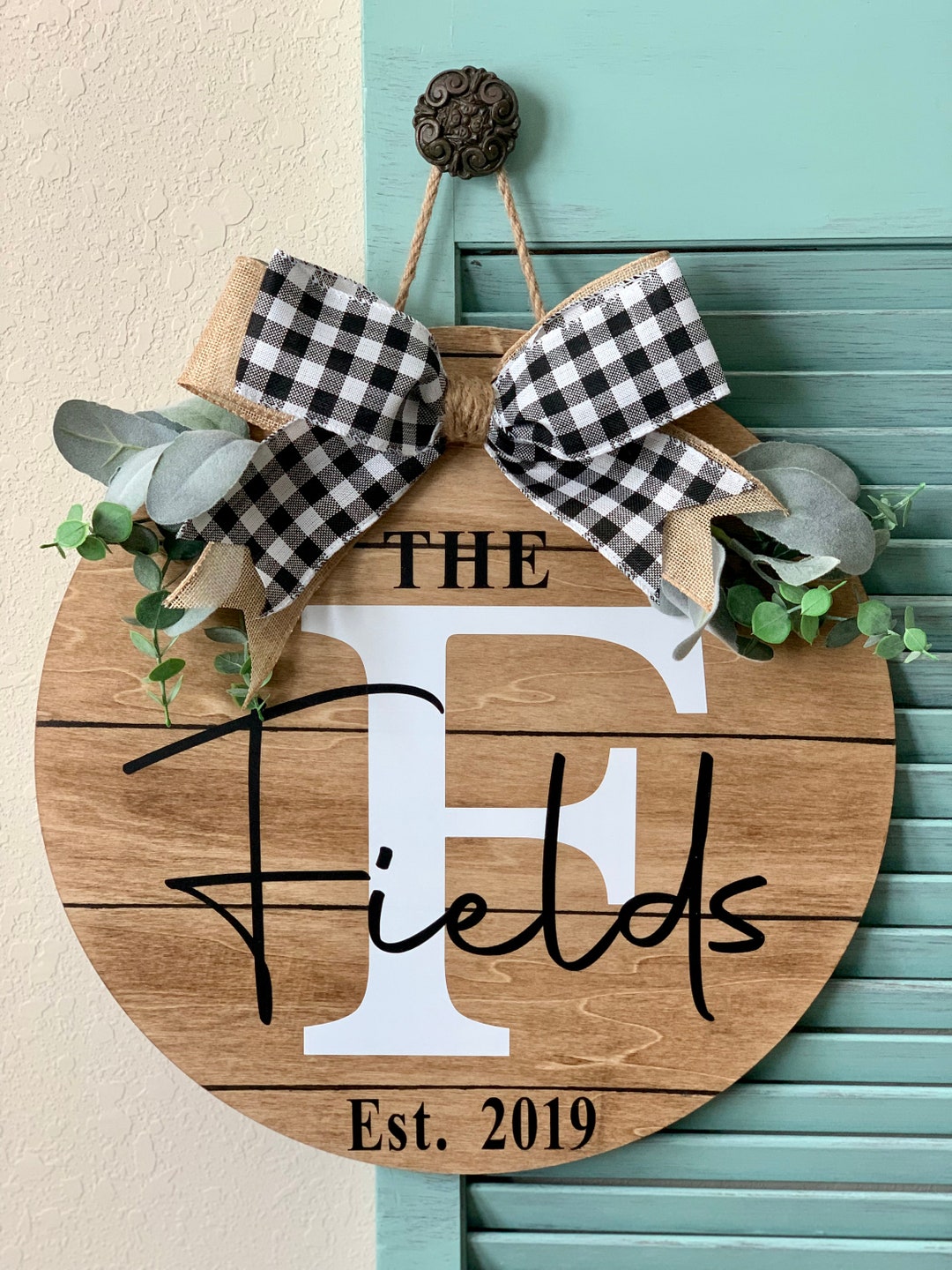 Round Welcome Signs, Front Door Sign, Housewarming Gift, Custom Decor ...