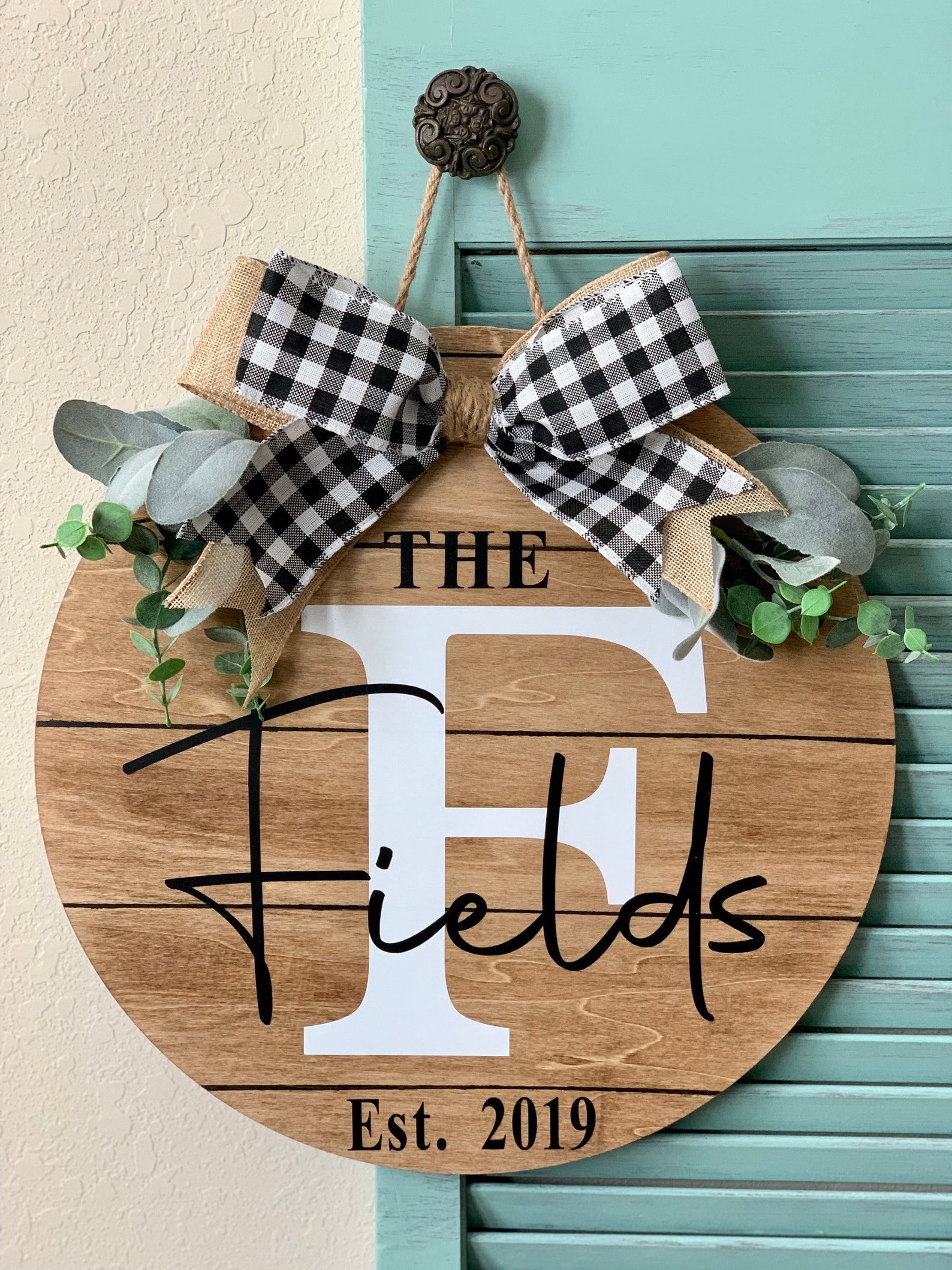 Round Welcome Signs Front Door Sign Housewarming Gift - Etsy