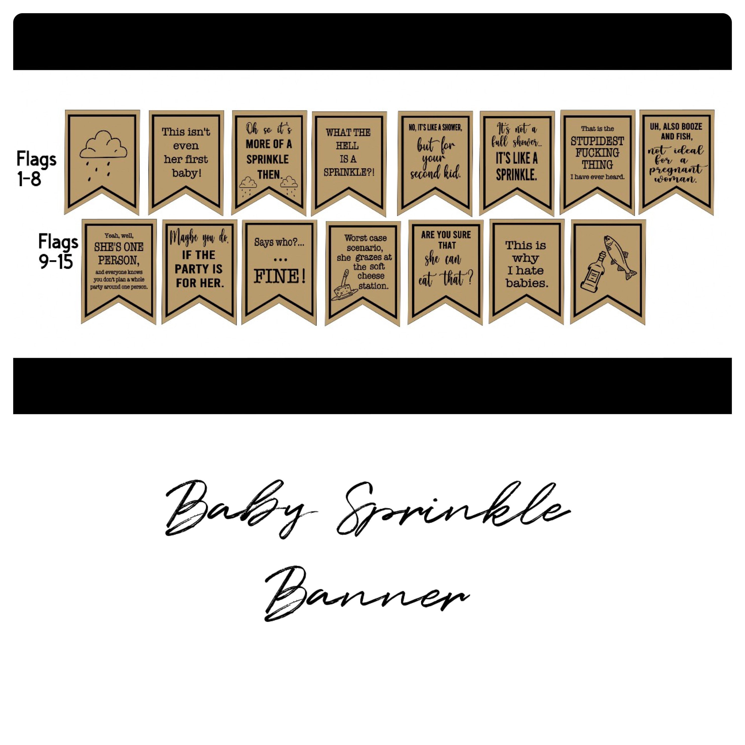 Custom Banner- Baby Sprinkle, Baby Shower, Birthday, Christmas, Holiday ...
