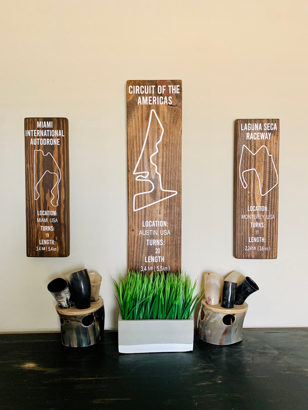 Solid Wood Race Track Sign, Custom, Any Track, Formula Racing ...