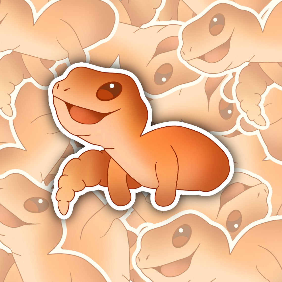 Leopard Gecko v.1 Weatherproof Sticker Cute Chibi | Etsy