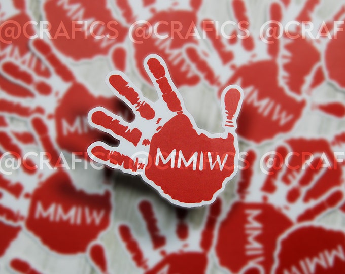Missing and Murdered Indigenous Women MMIW Red Handprint Symbol for ...