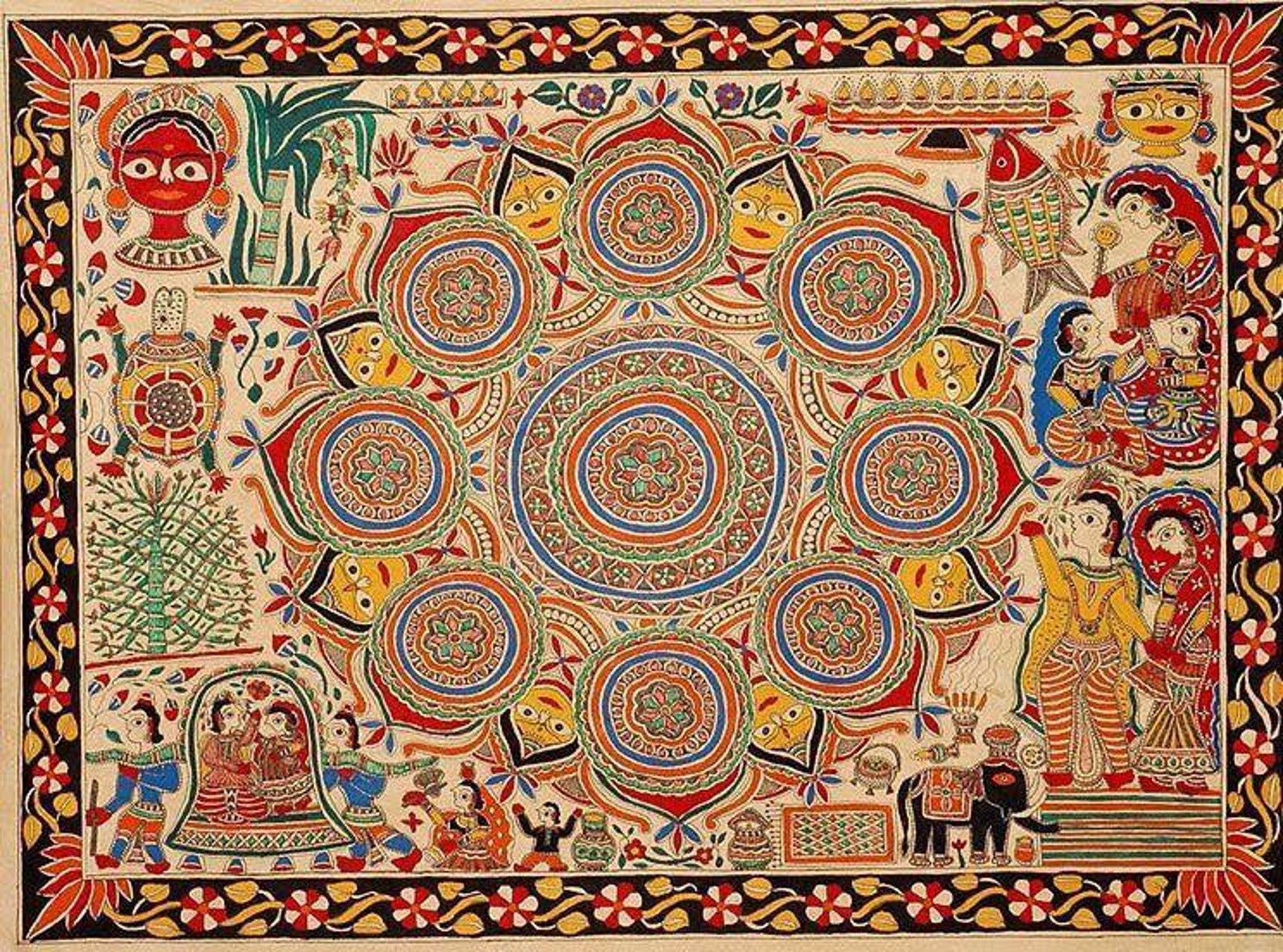 KOHBAR MADHUBANI PAINTING - Etsy