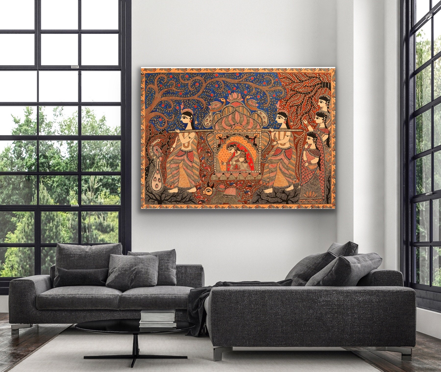 Ram vivah Madhubani Painting - Etsy