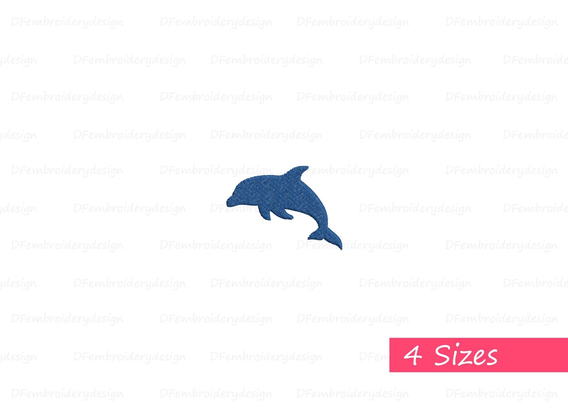 Mini Dolphin Embroidery Designs: Sea Animal Pattern (digital Download ...