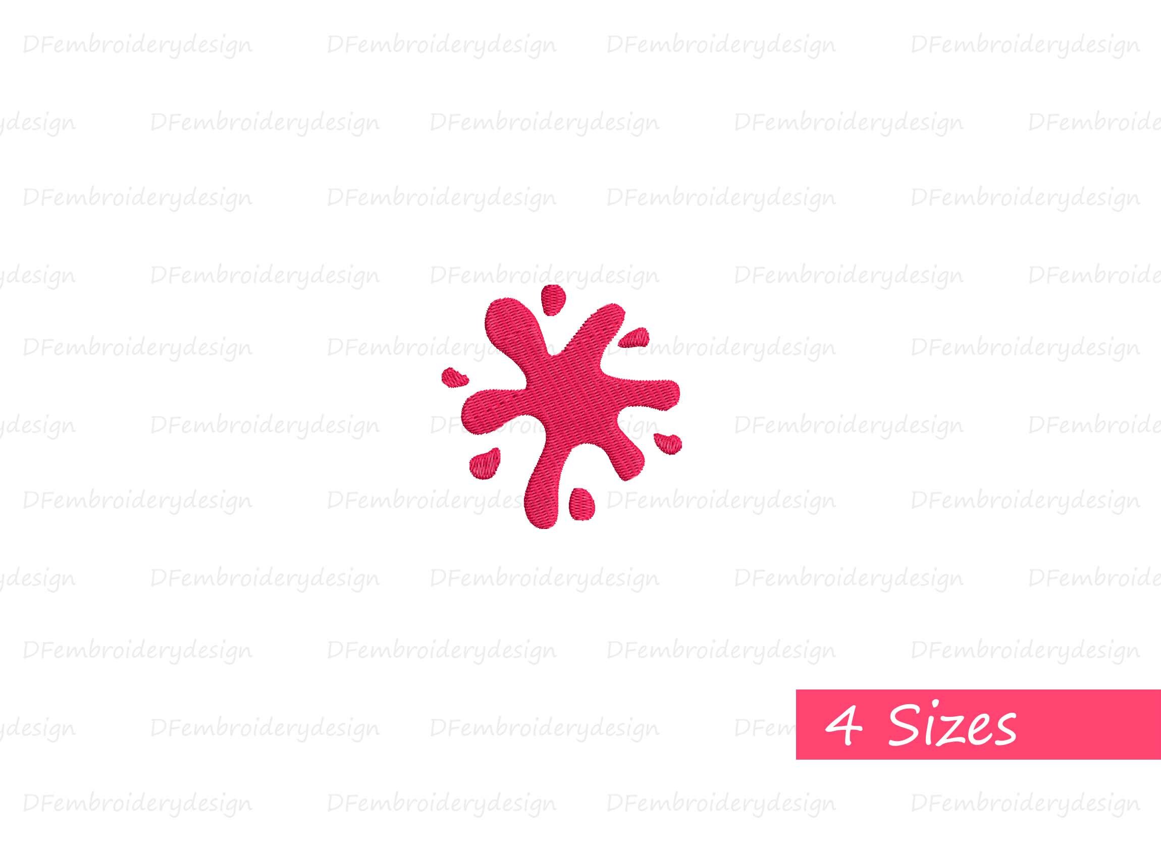 Paint Splatter Machine Embroidery Designs: Artistic Stitch Patterns (4 ...