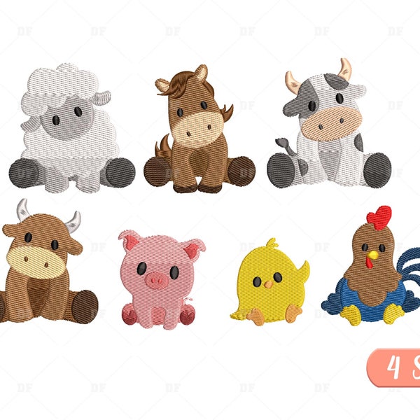 Farm Embroidery Design - Etsy