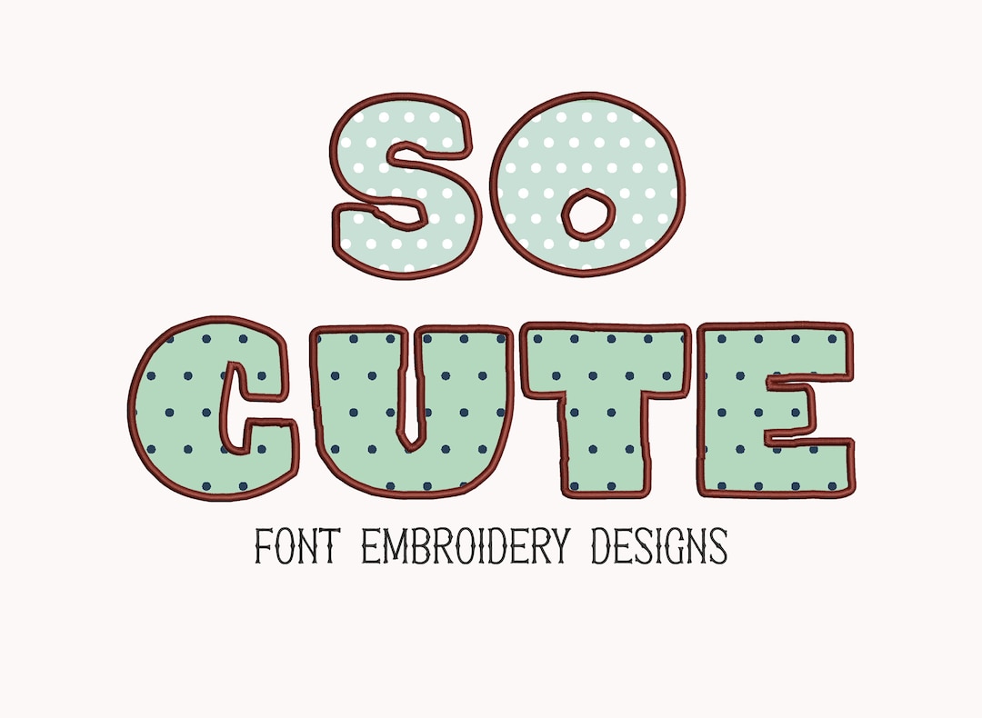 Font Applique Embroidery Design, Applique Font Embroidery Design ...