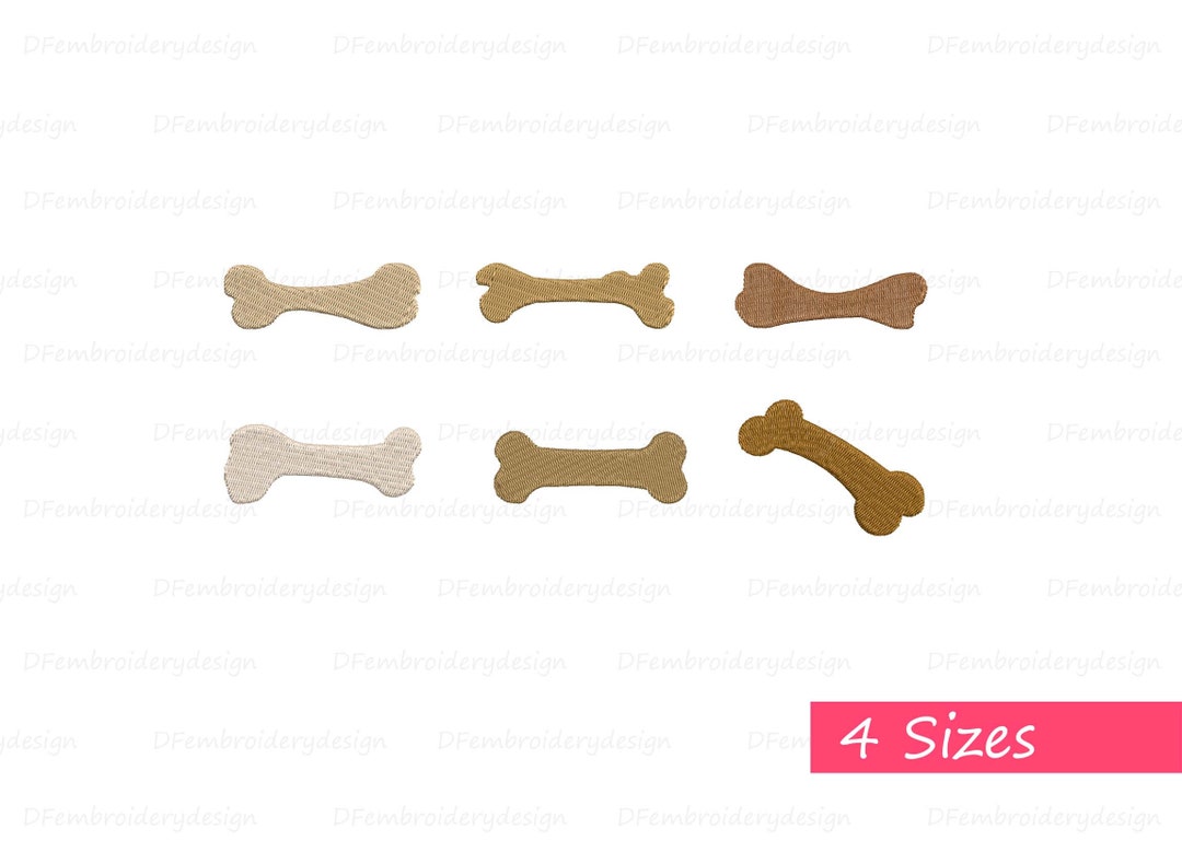 Mini Bone Embroidery Designs, Paw Embroidery Designs, Animals ...