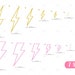Lightning Bolt Embroidery Design: Mini Sizes (digital Download) - Etsy