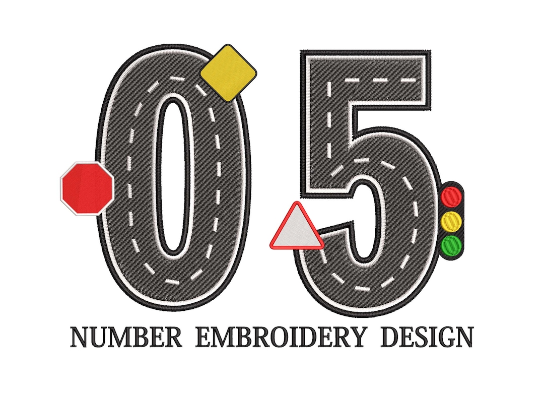 Road Numbers Embroidery Designs, Race Track Numbers Embroidery, SPORT ...