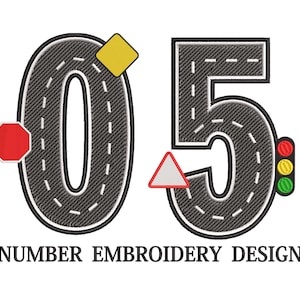 Road Numbers Embroidery Designs, Race Track Numbers Embroidery, SPORT ...
