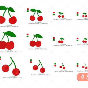 Mini Cherry Embroidery Designs, Cherries Cherry Embroidery Design ...