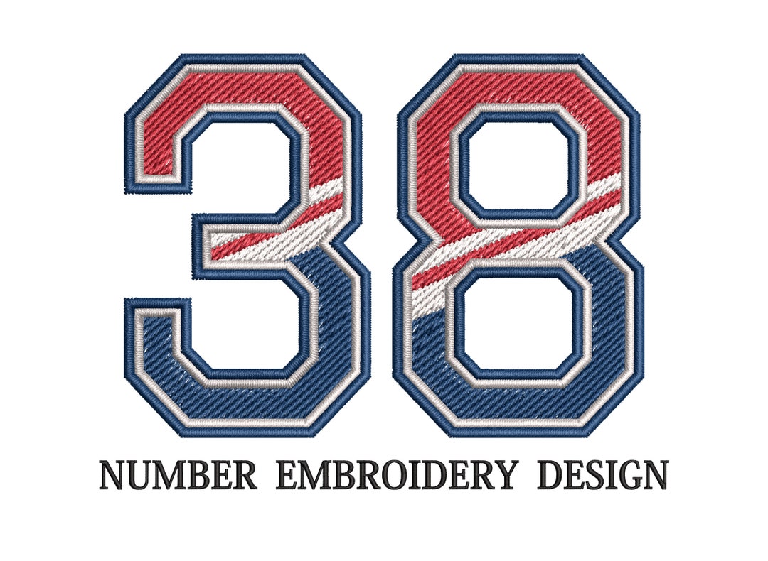 Vintage Sport Number Embroidery Design, Sport Number Embroidery Design ...