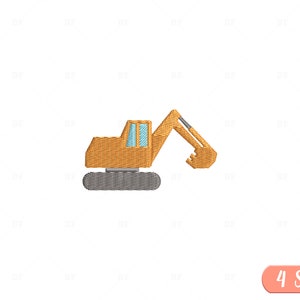 Mini Construction Embroidery Design, Construction Vehicles Machine ...